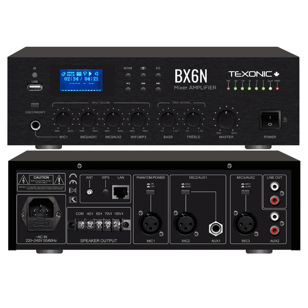 60W Wi-Fi Streaming Amplifier with Bluetooth & USB – TEXONIC AV Inc