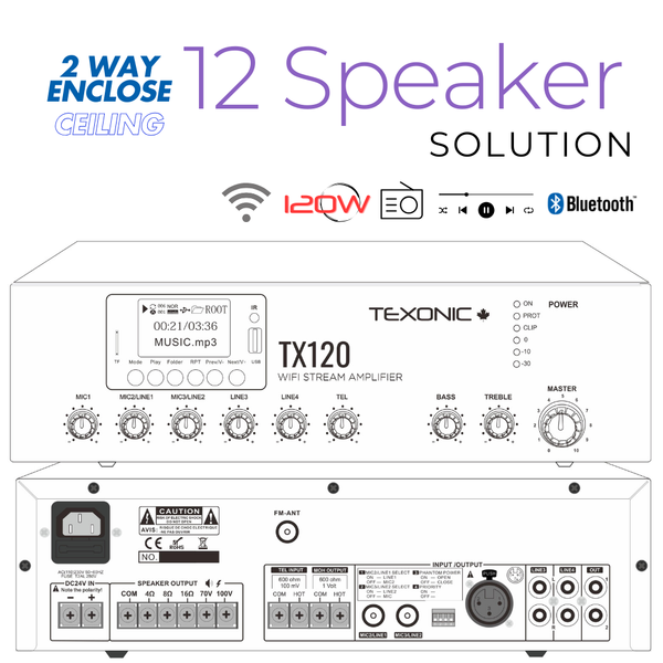 Commercial audio package for restaurants/bars with Bluetooth & Tuner ...